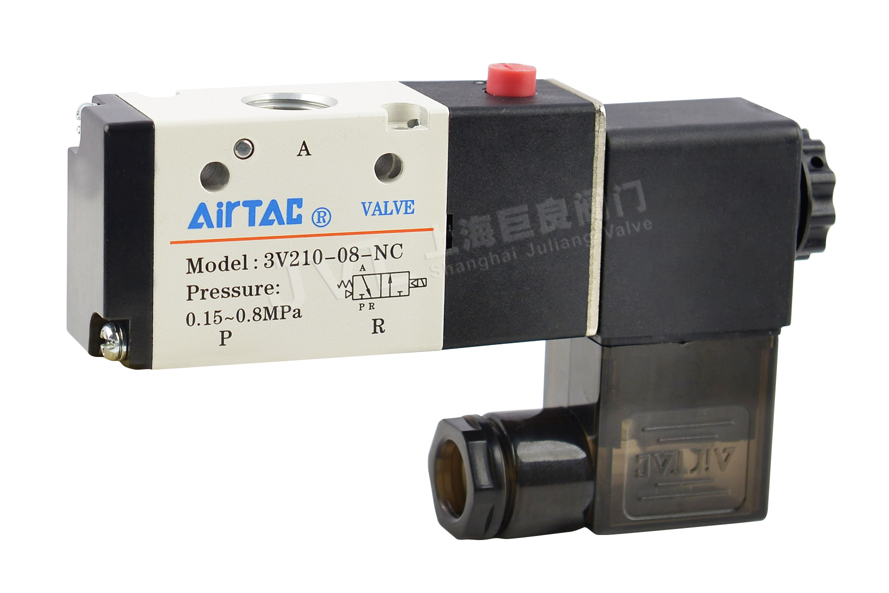 3V210-08-NO/NC / 两位三通管式电磁阀 - 电磁阀 - 气动电动调节阀门、球阀、蝶阀、信号电磁阀-上海巨良阀门